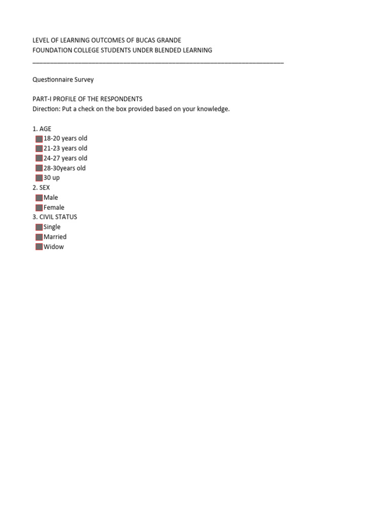 Sample Tallied Raw Data | PDF | Learning | Cognition