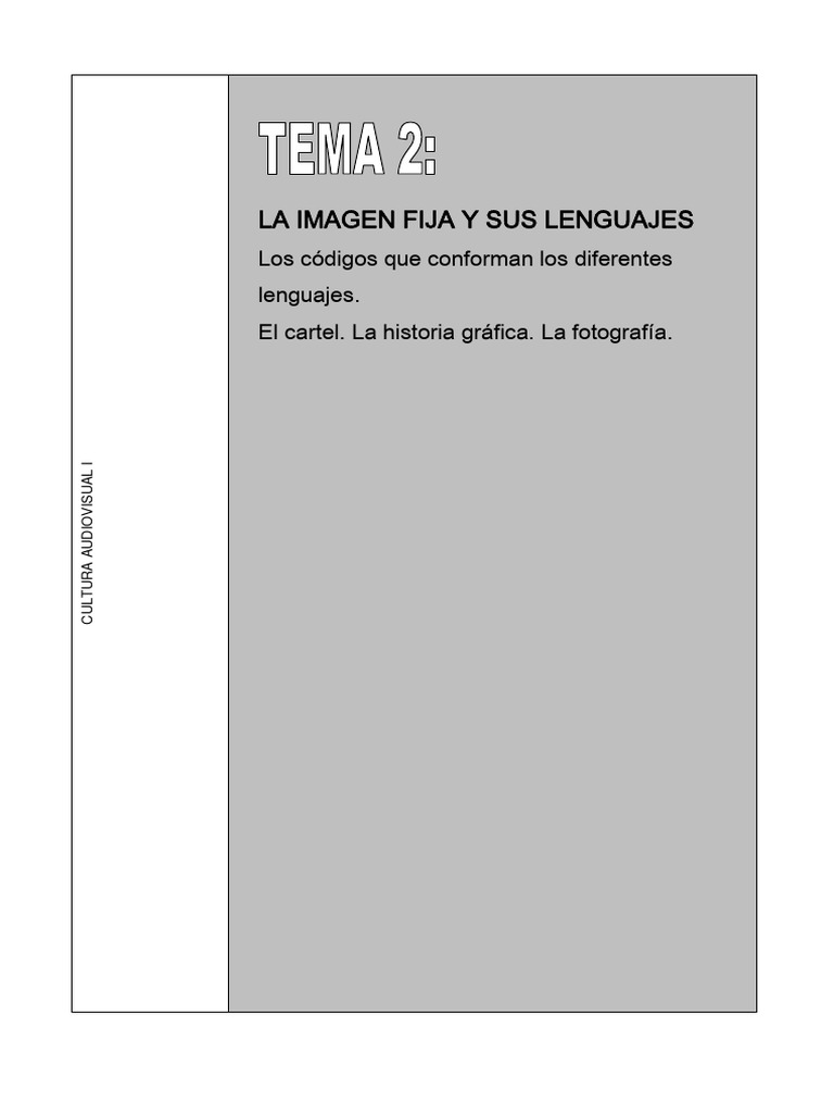 Tema 2.la Imagen Fija | PDF | Cómics | Color
