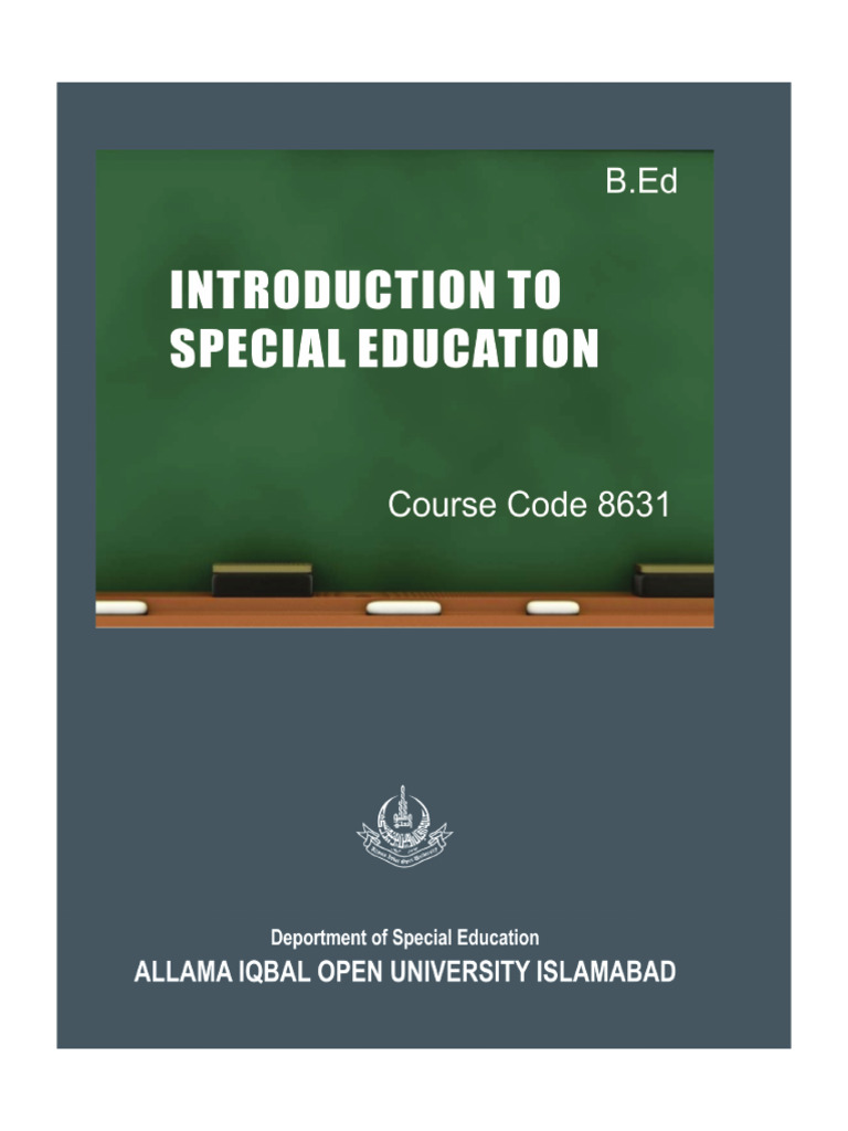 8631 | PDF | Special Education | Teachers