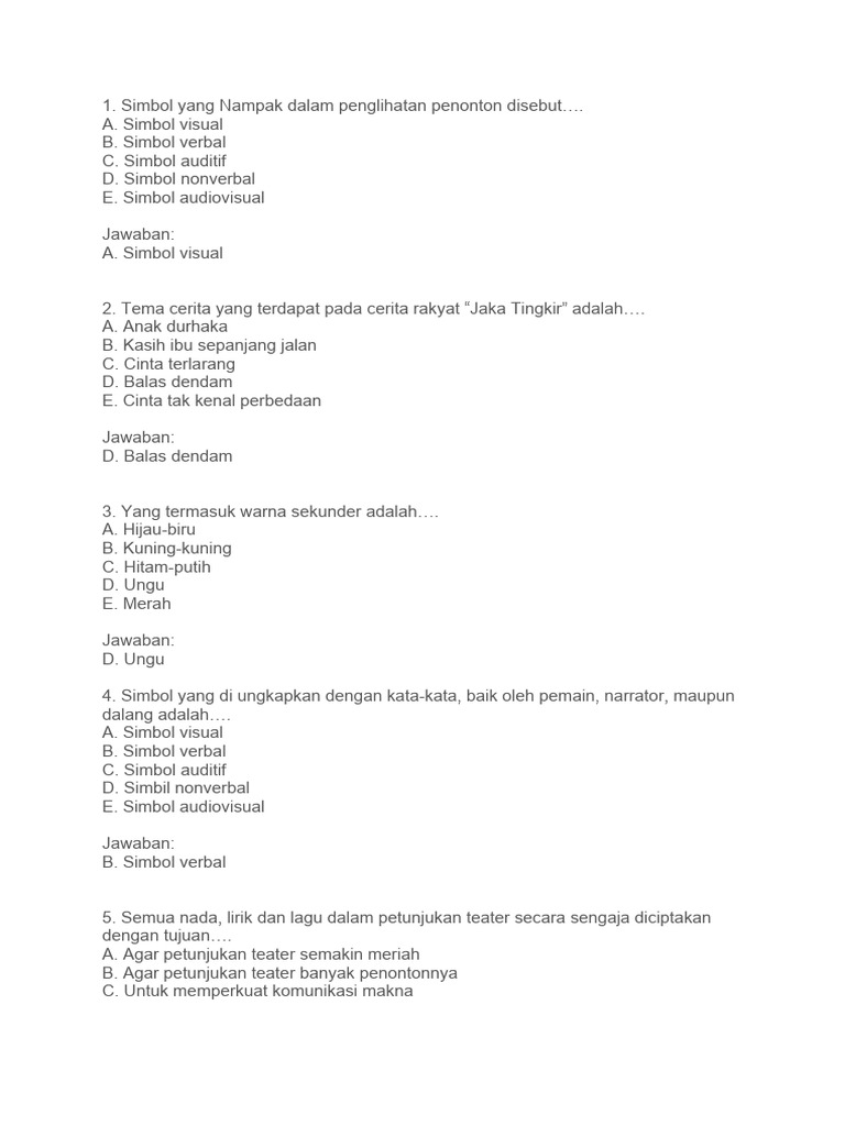 Simbol dan Unsur dalam Teater | PDF | Seni | Puisi
