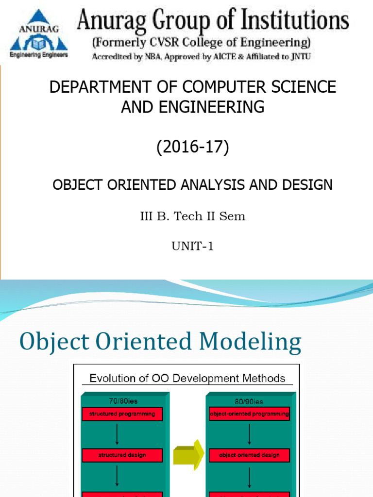 Ooad Unit 1 Pdf Class Computer Programming Unified Modeling Language