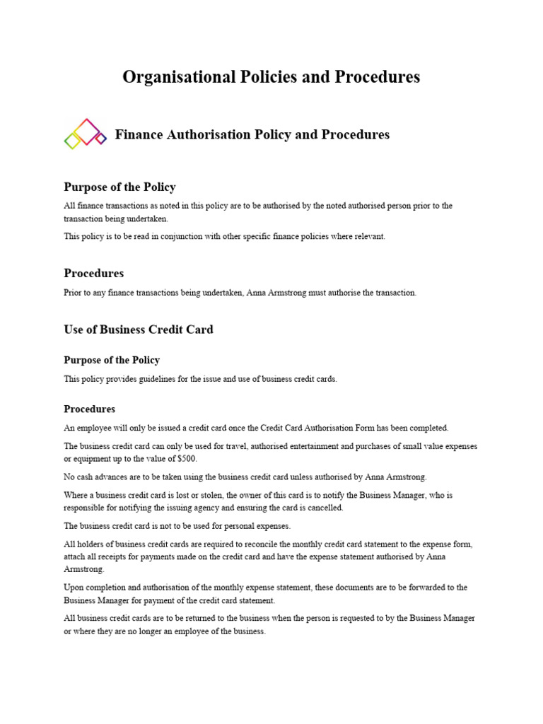 Organisational Policies and Procedures | PDF | Performance Appraisal ...