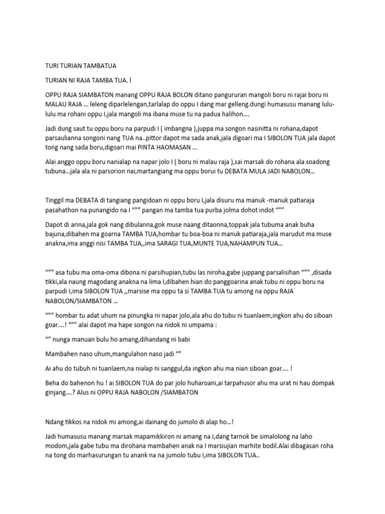 Document Tamba Tua | PDF