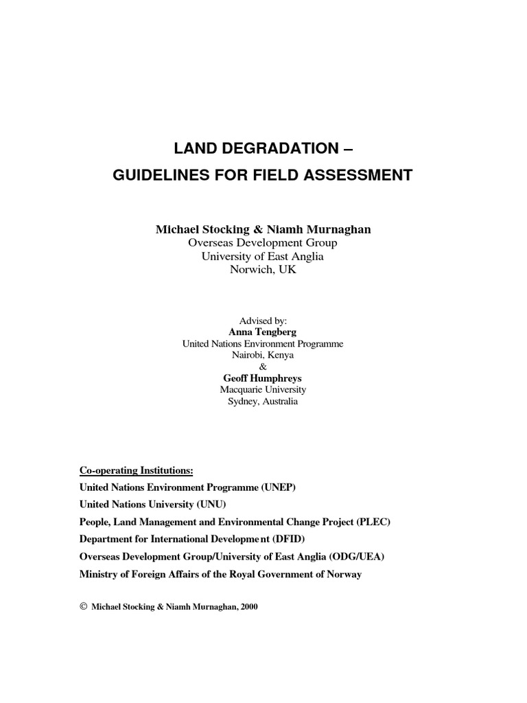 Land Degradation Guidelines For Field Assessment - 126743 | PDF | Soil ...