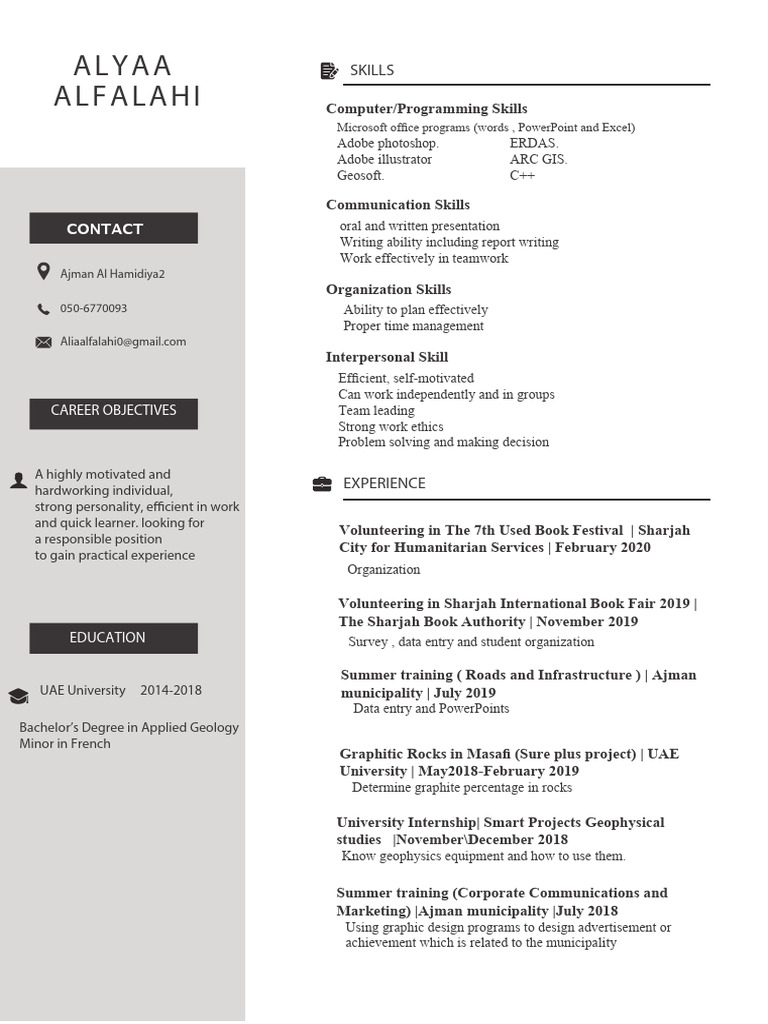 CV 4 | PDF | United Arab Emirates