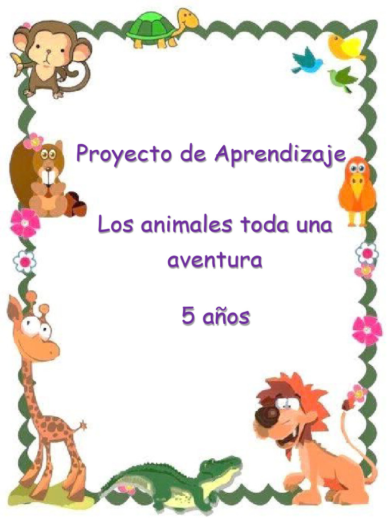 Proyecto de Animales para Niños de 5 Años | PDF | Experimentar ...
