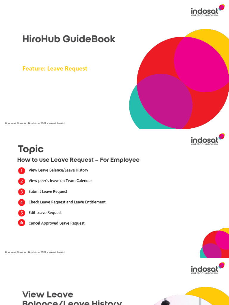 HiroHub Leave Request GuideBook | PDF | Computing
