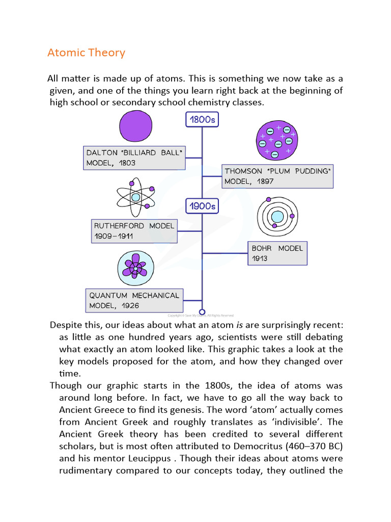 Atomic Theory | PDF | Electron | Niels Bohr