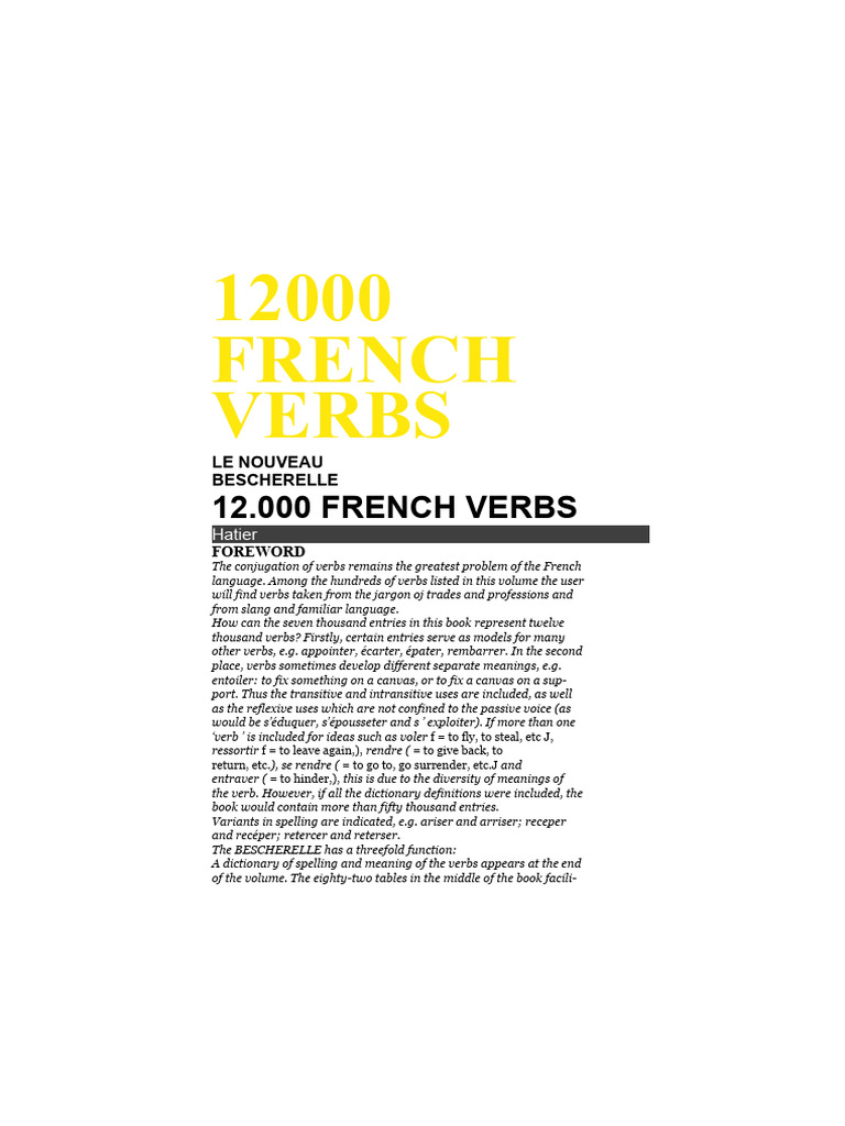 Conjugation French Pdf Grammatical Conjugation Verb