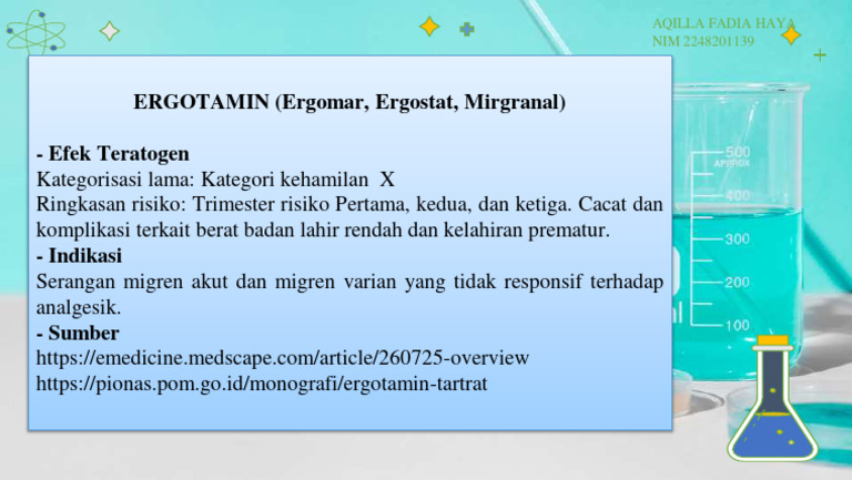 Aqilla Ergotamin | PDF | Sains & Matematika