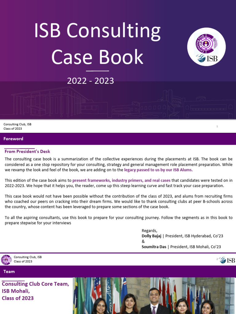 Isb Casebook | PDF | Strategic Management | Consultant