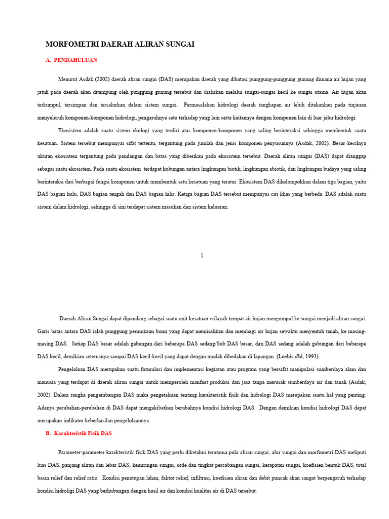 ACARA 1 Morfometri DAS | PDF