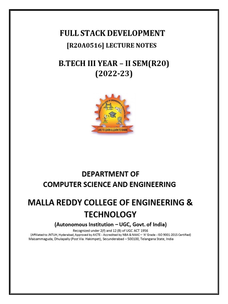 Full Stack Development PDF | PDF | Html Element | World Wide Web Full Stack Development PDF | PDF | Html Element | World Wide Web