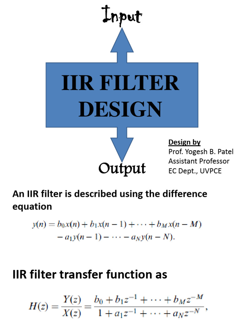 4 IIR Filter Design by YBP 22-09-2014 | PDF | Low Pass Filter ...