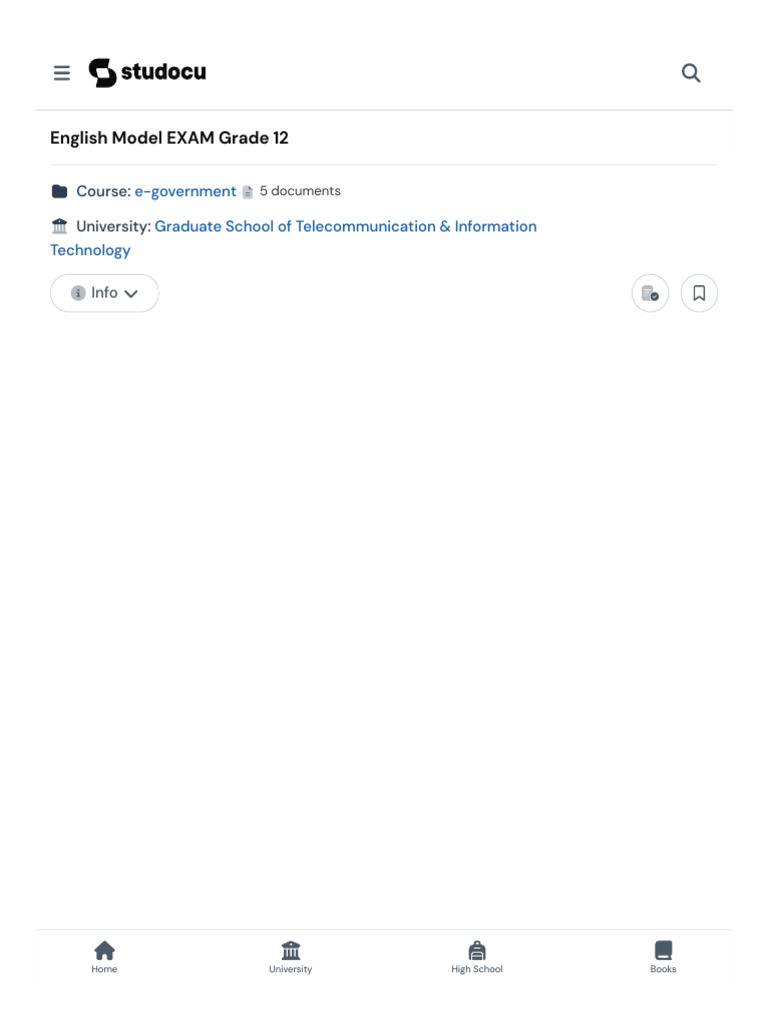 English Model EXAM Grade 12 - ADDIS ABABA CITY EDUCATIN BUREAU 2 | PDF