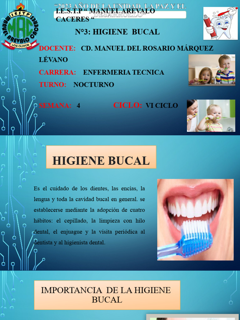 CLASE 04 Higiene Dental | PDF | Salud y bienestar | Ciencia y matemáticas
