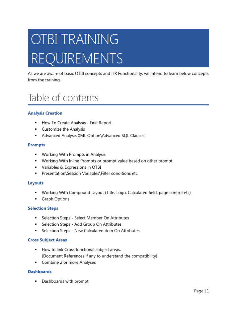 Otbi Training Requirements | PDF | Computers