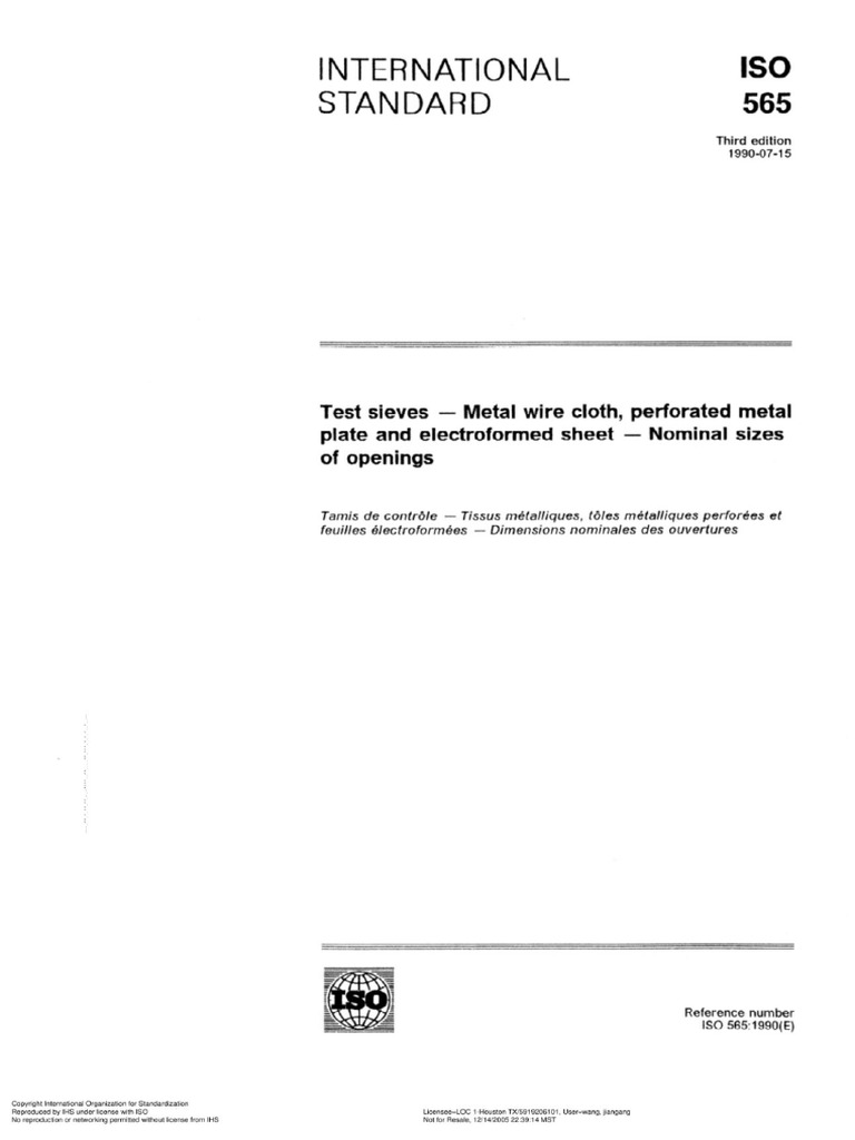 Iso 565 - 1990 | PDF