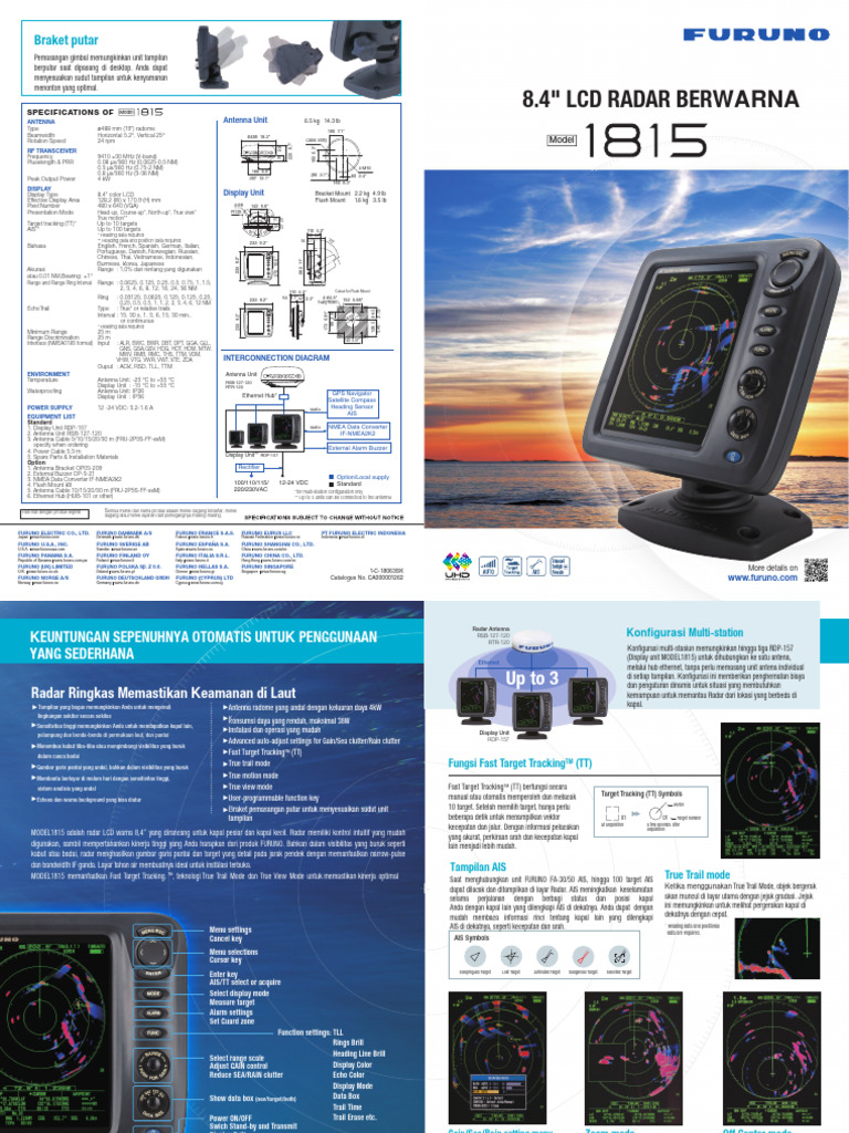 Furuno Radar Model 1815 | PDF | Electronics | Wireless