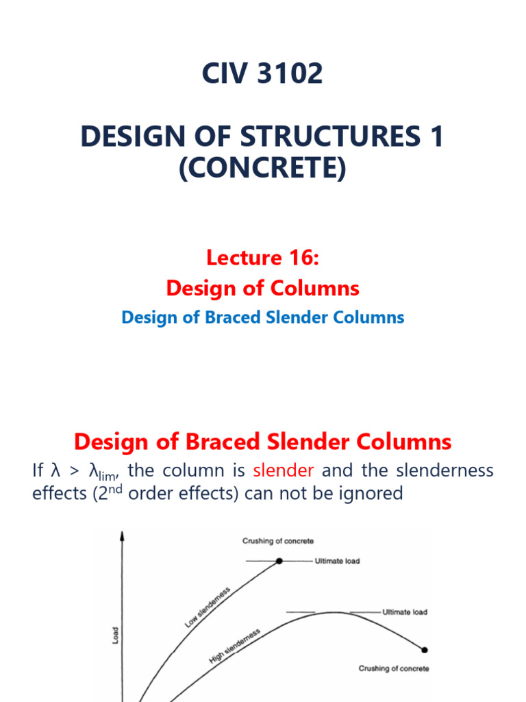 LN16. Design of Braced Slender Columns | Download Free PDF | Civil ...