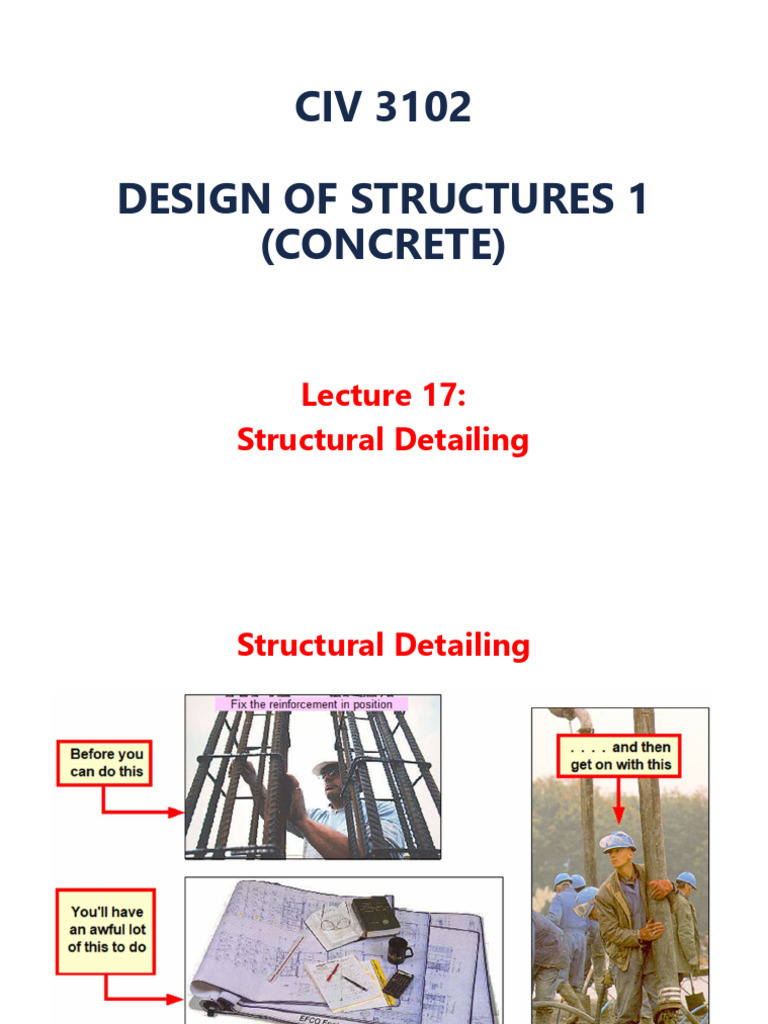 LN17. Structural Detailing | PDF | Architectural Elements | Building ...