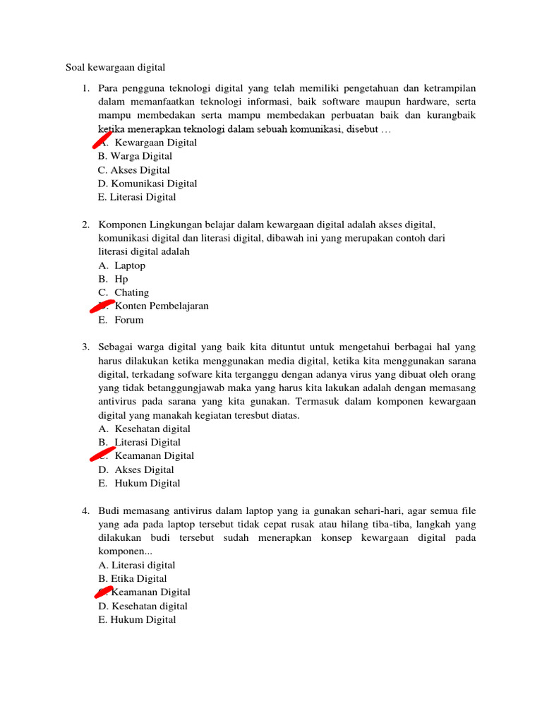 Simdig Kelas X Semester Genap Jawaban | PDF