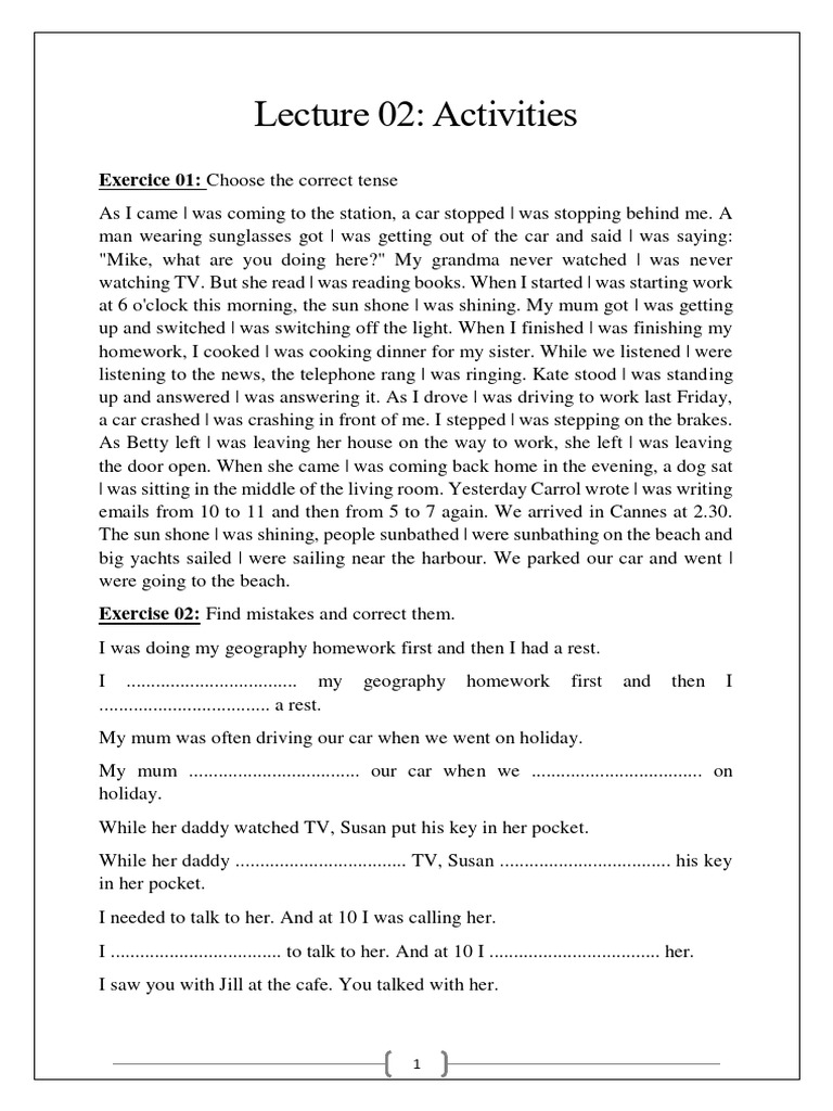 Grammar L2 Activities | PDF