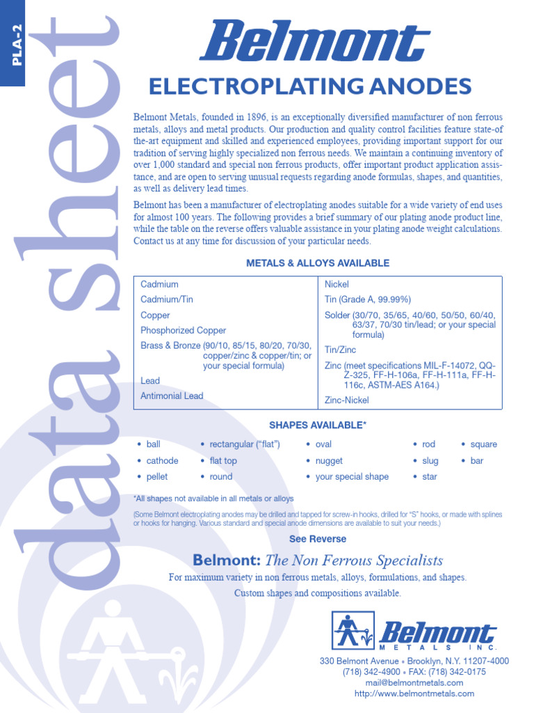 Electroplating Anodes | PDF | Chemical Elements | Industrial Processes