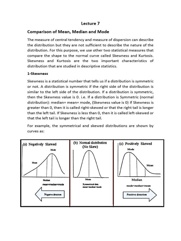 Lecture 7 | PDF | Variance | Statistics