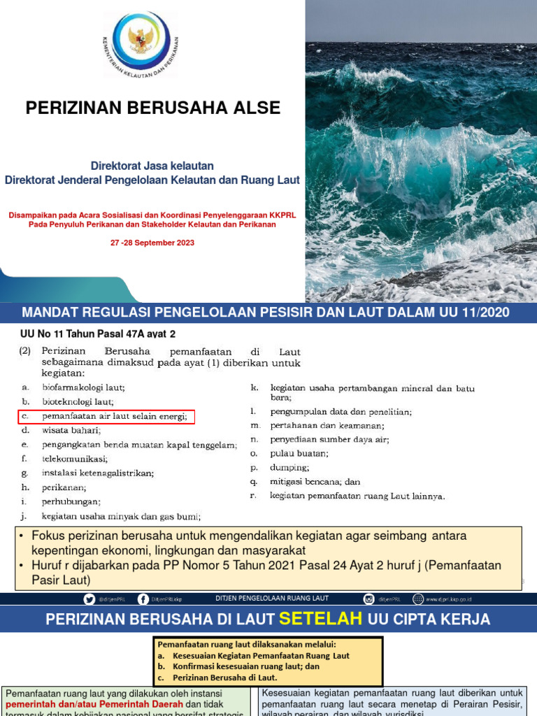 Sosialisasi Perizinan ALSE | PDF | Sains & Matematika