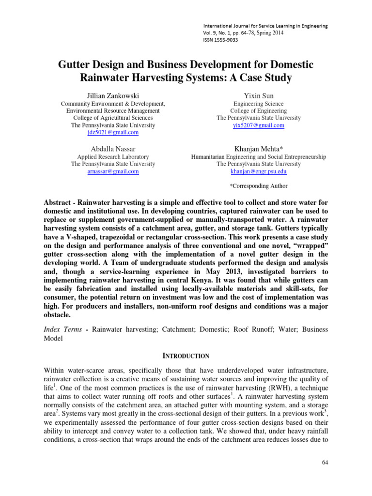 Gutter Design | PDF | Service Learning