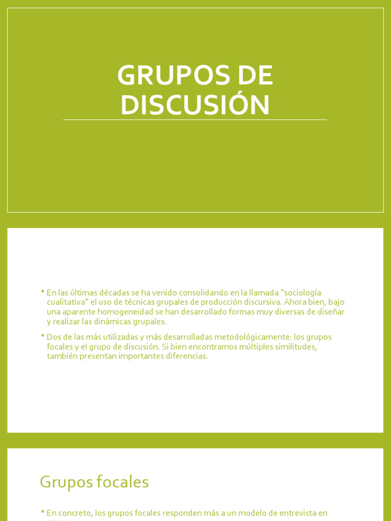 Grupos de Discusión - 062542 | PDF | Grupo de enfoque | Ciencia cognitiva