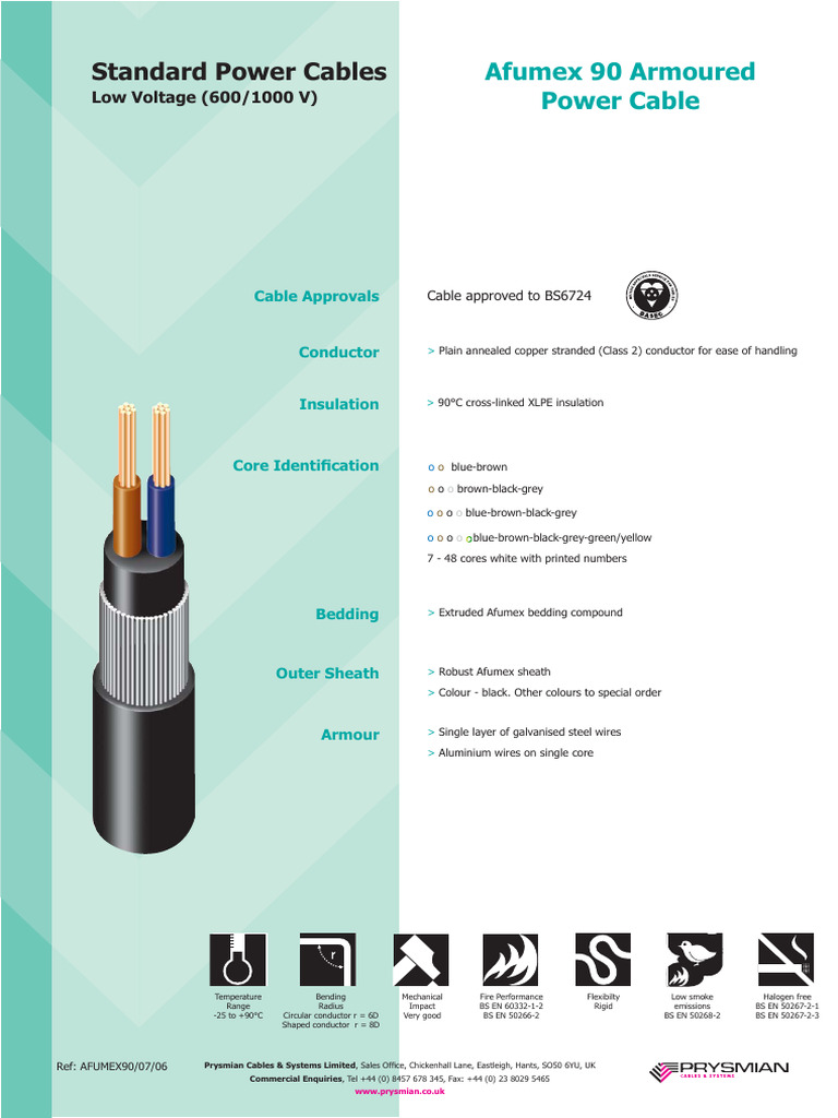 Prysmian BS6724H 2020v2 | PDF | Alternating Current | Electrical ...