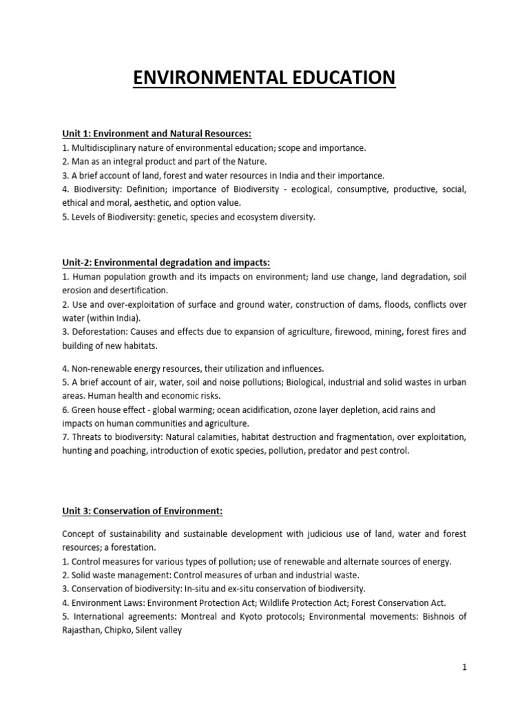 Environmental Education and Resources | PDF | Deforestation | Erosion