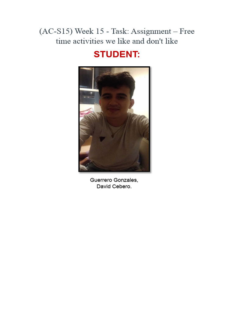 Free Time Activities We Like and Dislike | PDF