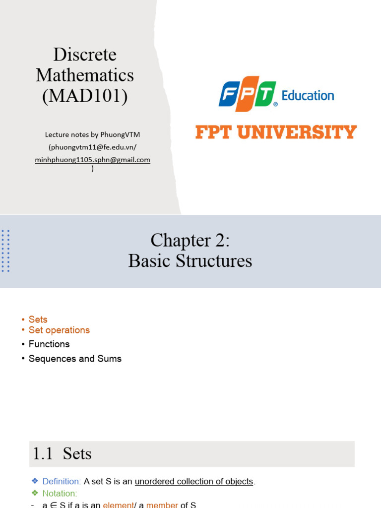 MAD101 - Chapter 2 | PDF | Set (Mathematics) | Natural Number