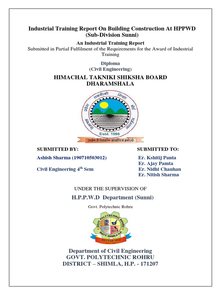 Civil Engineering Industrial Report | PDF