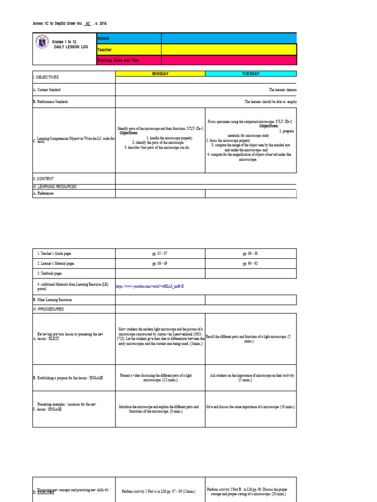 DLL Science 7 Second Quarter First Copy PDF Free | PDF | Learning ...
