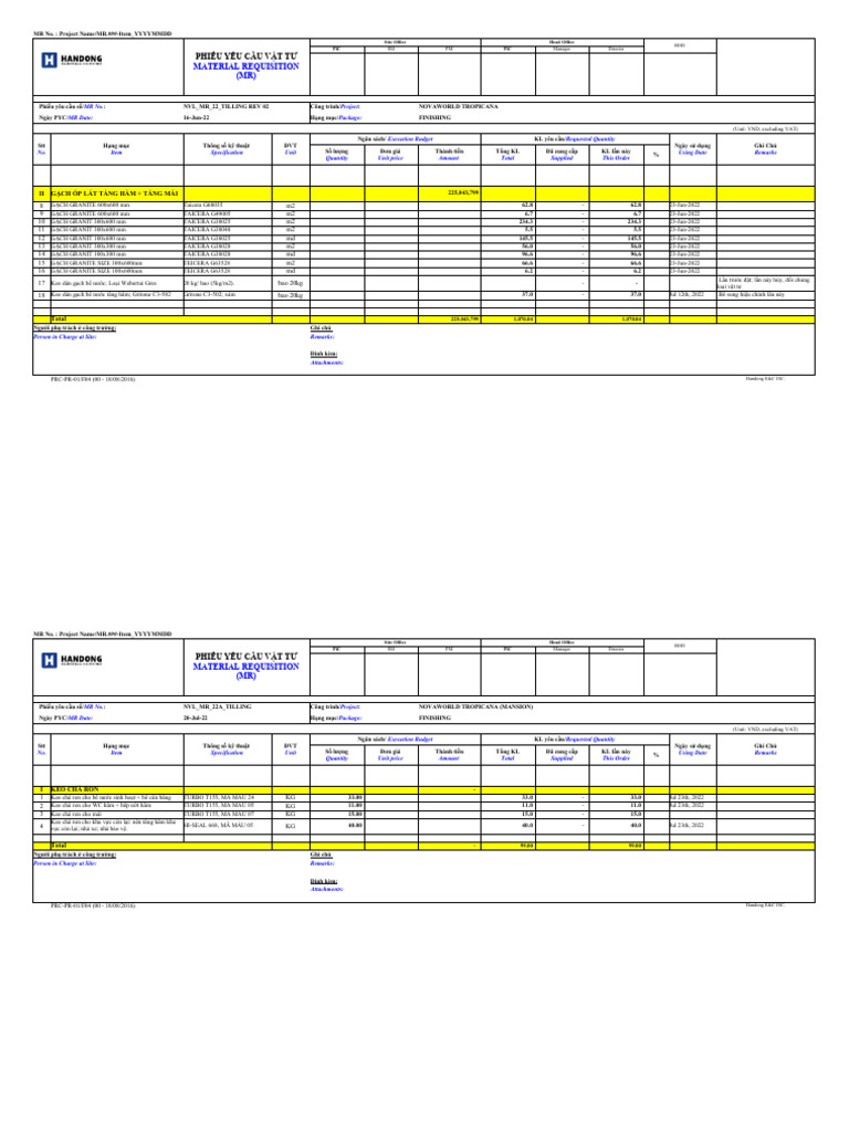 NVL - MR - 22a - Tilling Works of Mansion | PDF