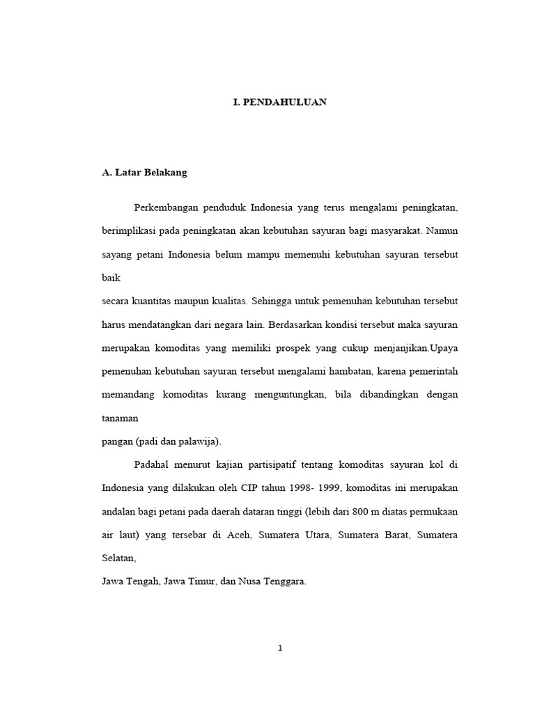 Proposal BUDIDAYA TANAMAN Kembang Kol | PDF