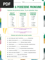 Me Mine My Your Worksheet | PDF | Pronoun | Noun