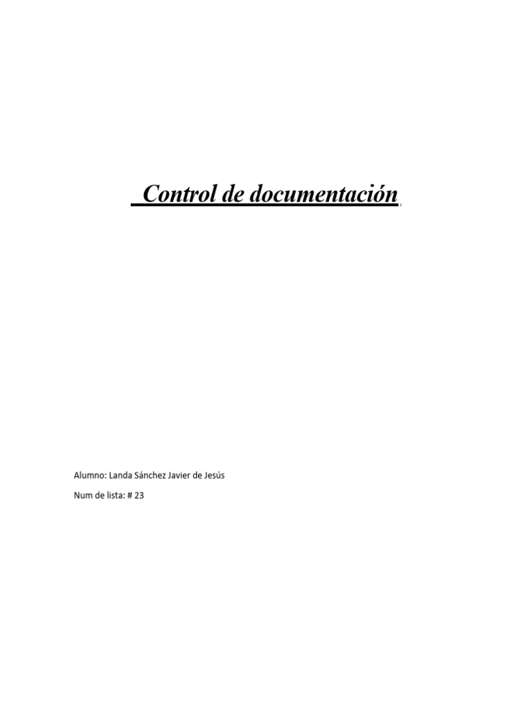 tarea control de documentación | PDF | Documento | Información