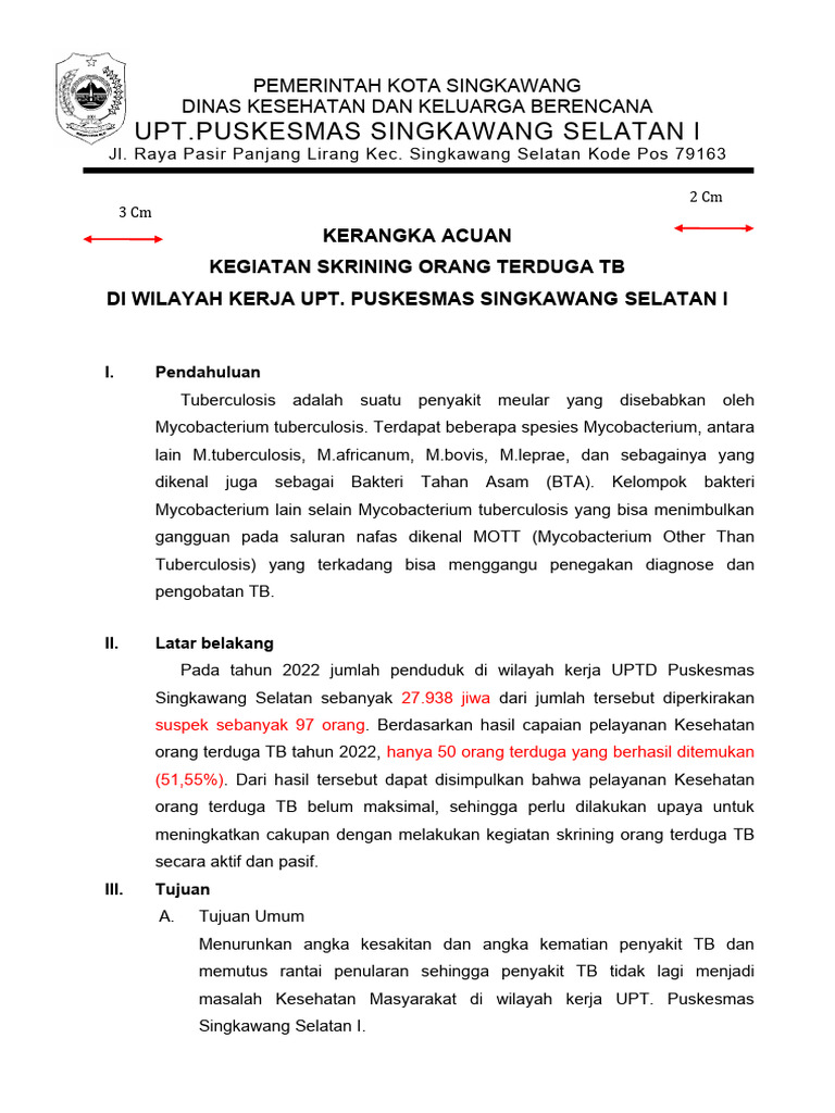 KAK Tatalaksana TBC Form Baru | PDF