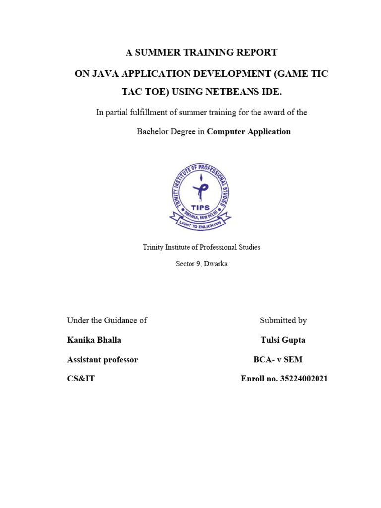 Tic Tac Toe Game | PDF | Java (Programming Language) | Graphical User Interfaces