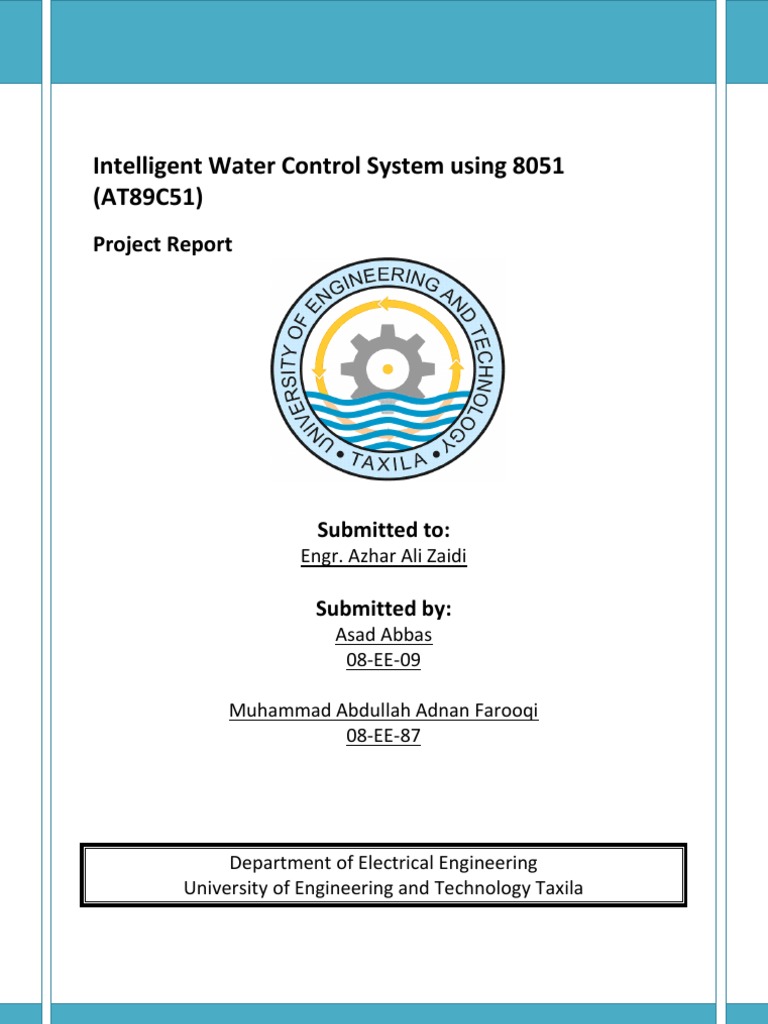 Intelligent Water Control System Using 8051 (AT89C51) : Project Report ...