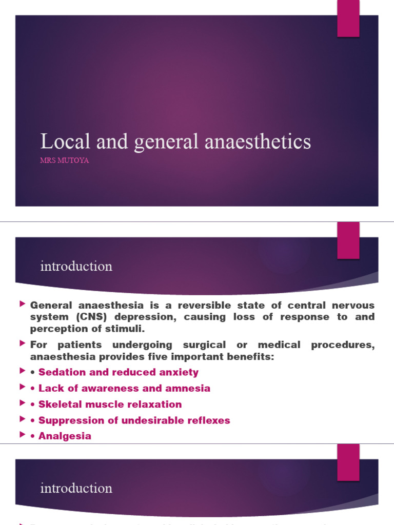 9.local and General Anaesthetics | PDF | Anesthesia | Clinical Medicine
