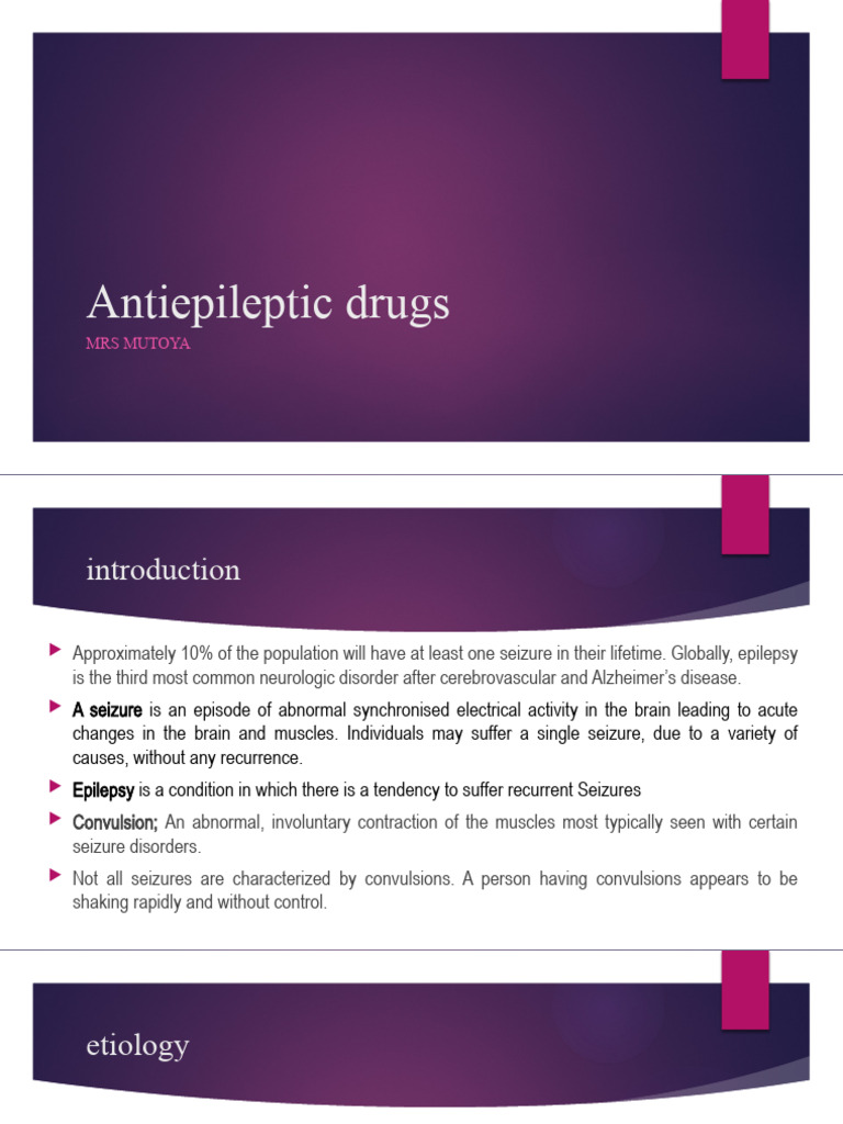 Overview of Antiepileptic Drugs | PDF | Epilepsy | Causes Of Death