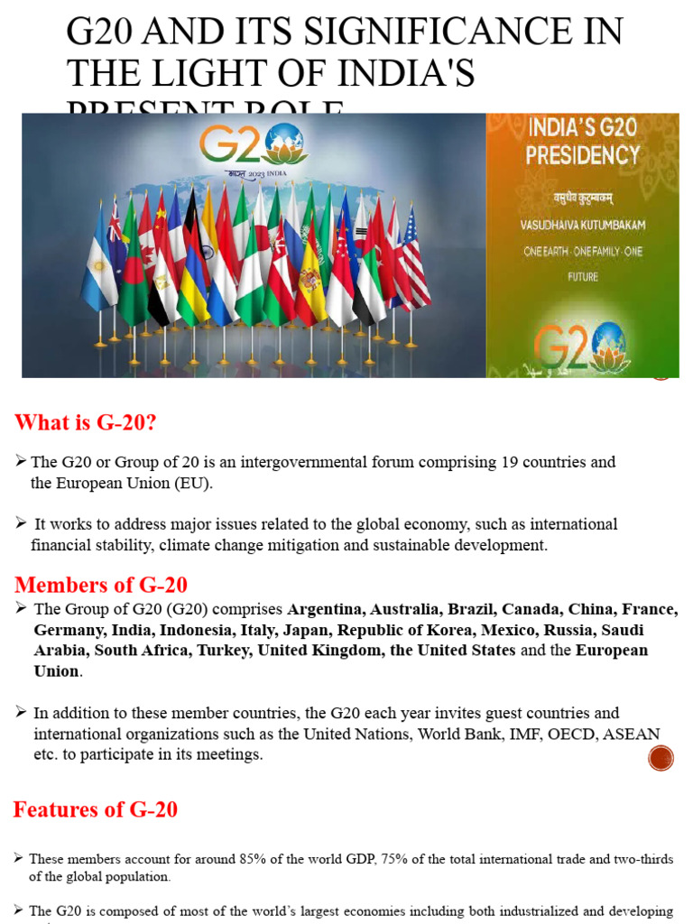 G20 and Its Significance in The Light of | PDF | Economies ...