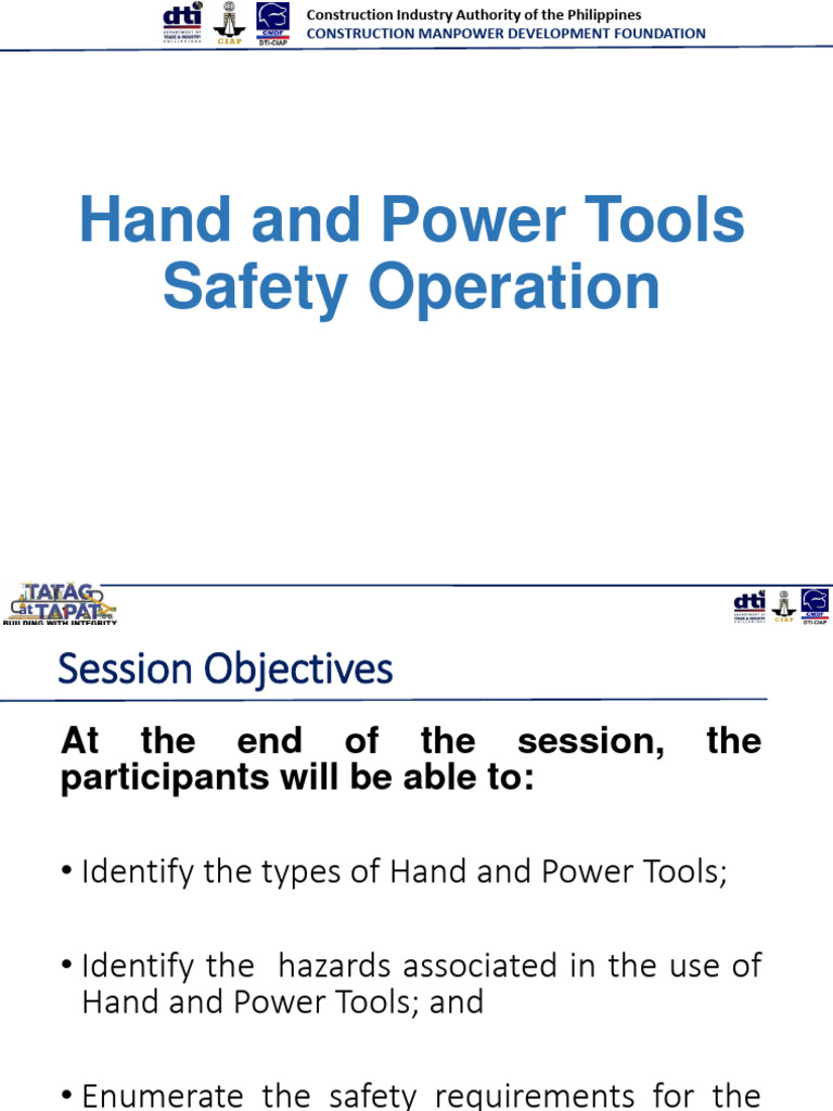 Hand Power Tools Safety Operation-5 | PDF | Tools | Personal Protective ...