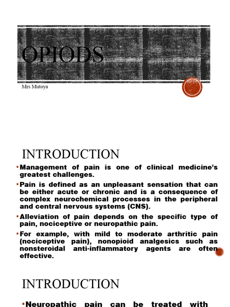 Opiods | PDF | Opioid | Analgesic